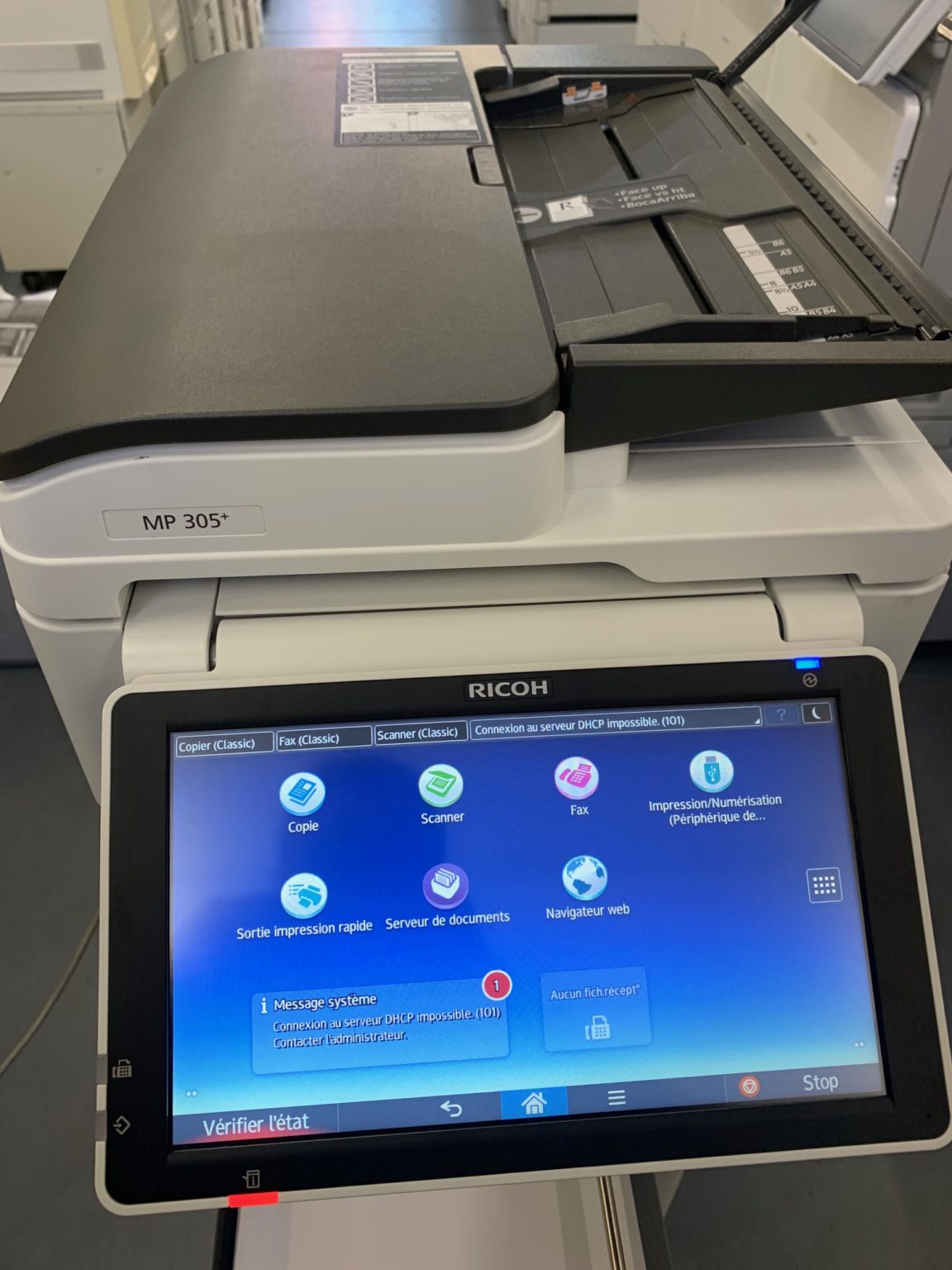 Imprimante Ricoh Aficio MP305+ Monochrome Multifonction