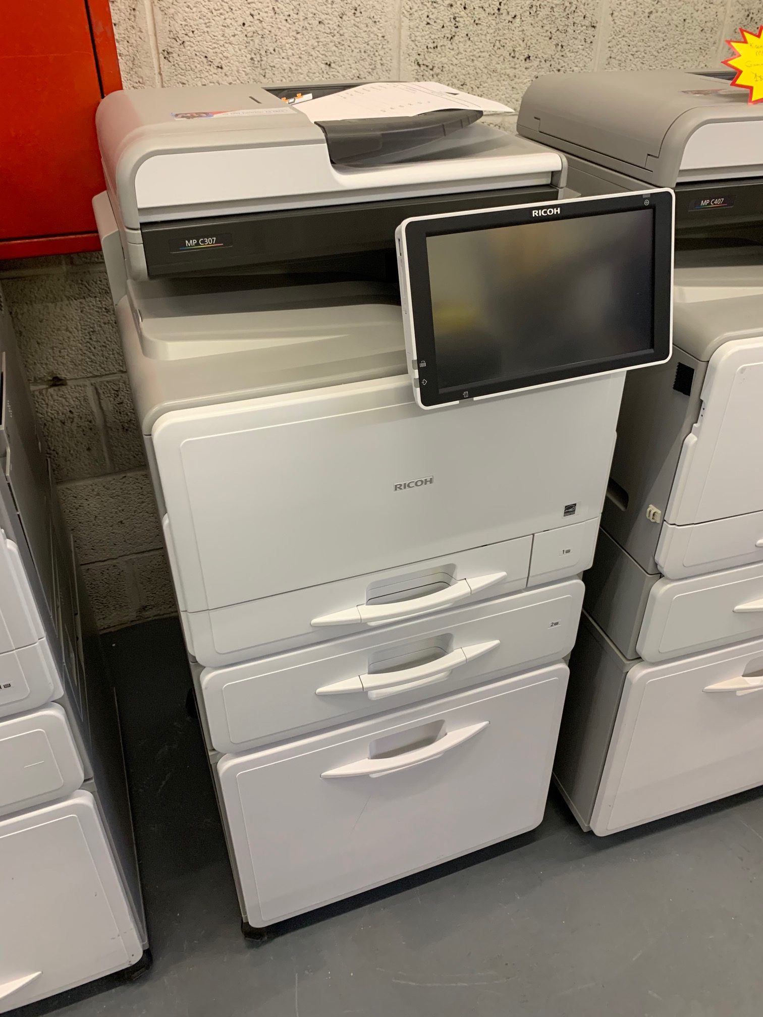 Multifonction Ricoh MPC307SPF avec 2. Bac - Occasion